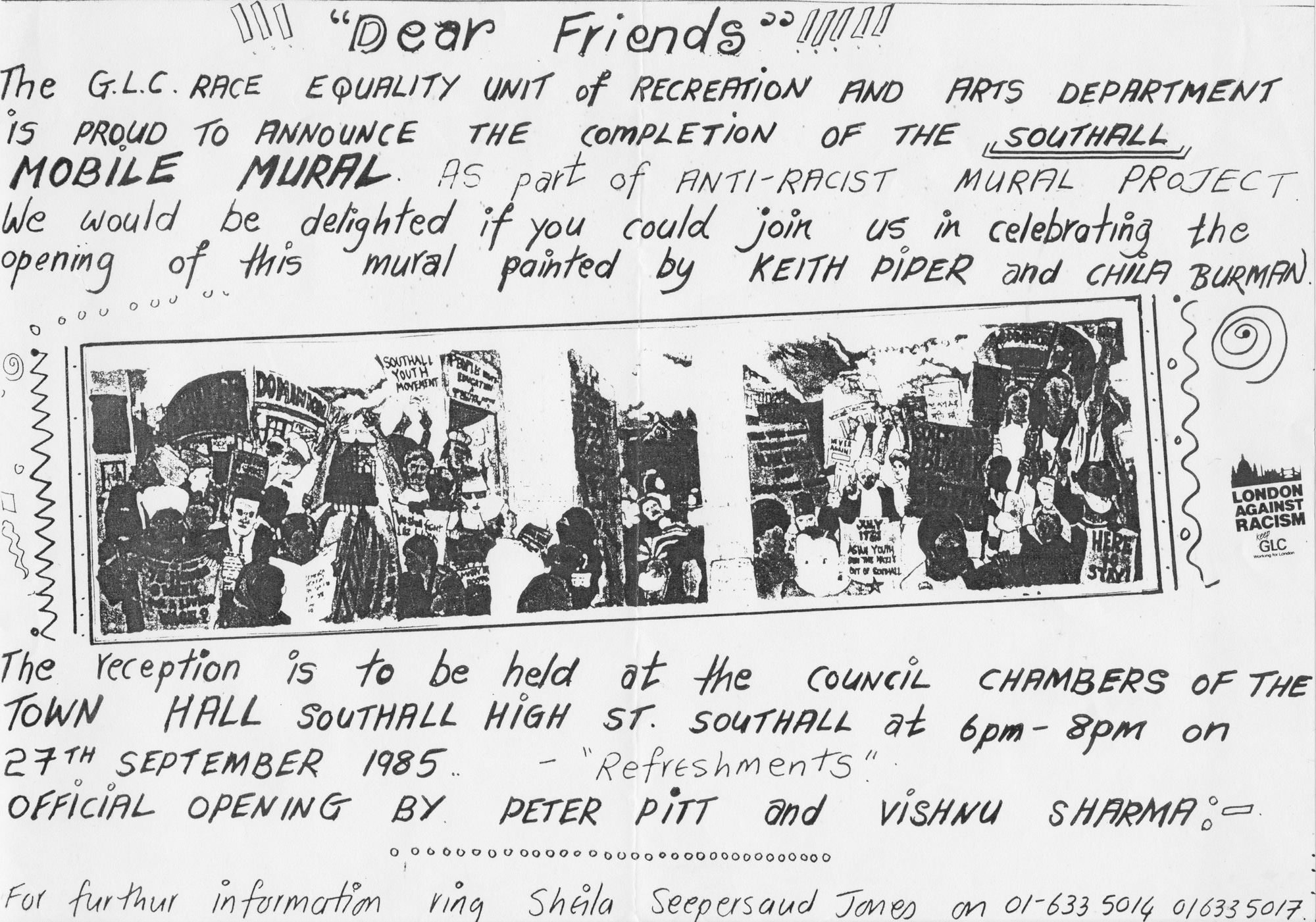 Southall Mural – Dr. Chila Kumari Burman & Keith Piper – For Walls With ...